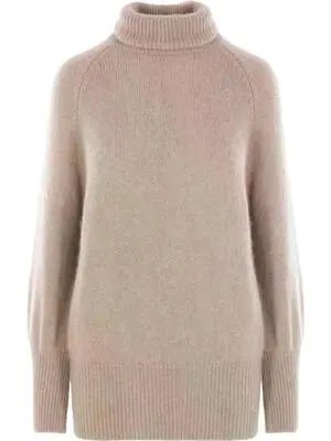 Dusan Turtleneck Ribbed-hem Sweater - Neutrals