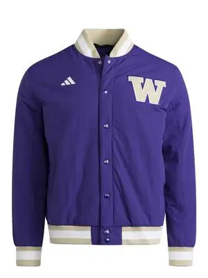 Adidas Washington Huskies Coaches Dugout Jacket - Team College Purple