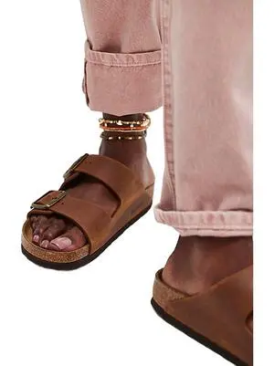 BIRKENSTOCK Arizona Sandals Cognac Oiled Leather