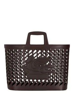 Etro Leather Drill Basket - Brown