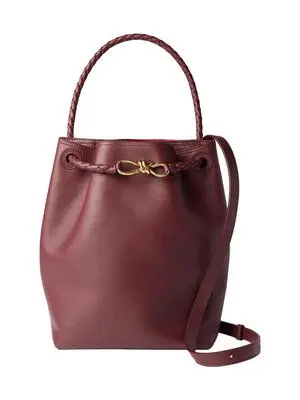 Bottega Veneta Andiamo Leather Bucket Bag - Red