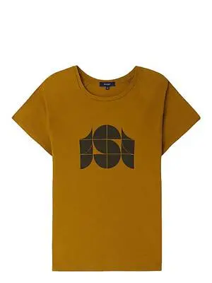 Soeur Monogram-print Cotton-jersey T-shirt - Bronze