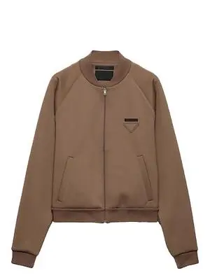 Prada Stretch-woven Bomber Jacket - Brown