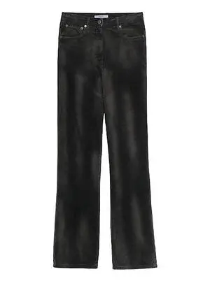 Prada Straight-leg Corduroy Trousers With Branded Patch - Black