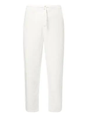 Frescobol Carioca Mendes Straight-leg Linen-cotton Blend Trousers - Ivory
