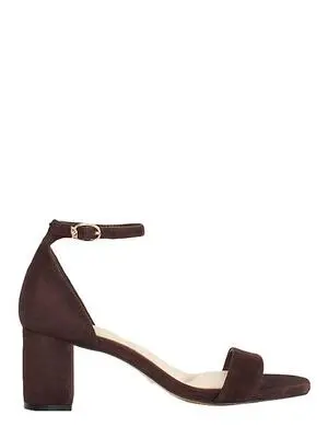 DUNE Melins Suede Heeled Sandals - Brown Suede