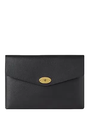 Mulberry Darley Leather Envelope Pouch - Black