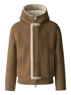 Mackage Jay Wool Hooded Jacket - Otter-natural