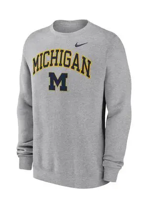 Nike Michigan Arch College Pullover Crew - Grey
