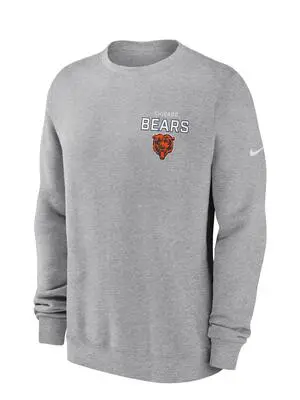 Nike Chicago Bears Nfl Pullover Crew - Grey