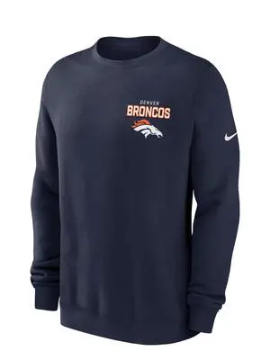 Nike Denver Broncos Nfl Pullover Crew - Blue