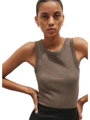 ME+EM Crew Neck Tank - Mocha Melange