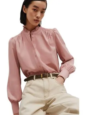 ME+EM Micro Cord Blouse - Smoke Pink