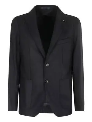 Tagliatore Single-breasted Patch-pocket Blazer - Blue