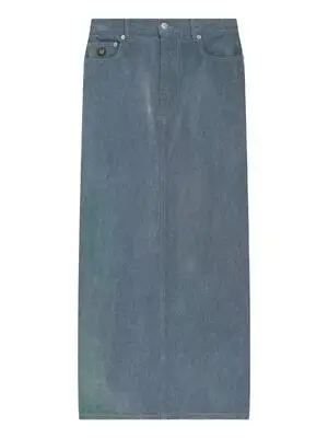 Moschino Button-fastening Denim Midi Skirt - Blue