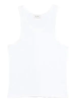 SECOND / LAYER Ribbed-cotton Tank Top - White