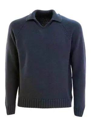 ZANONE V-Neck Sweater Blue