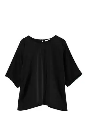 FORTE_FORTE Round-neck Short-sleeve Top - Black