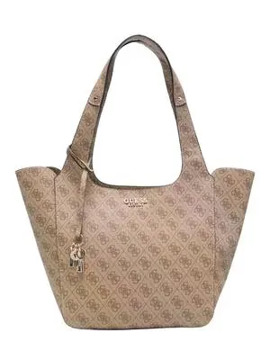Guess Logo-plaque Tote Bag - Neutrals