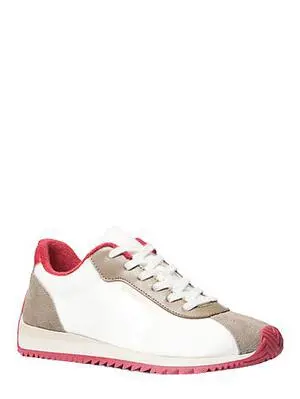 Michael Kors Rhodes Mixed-media Trainer - White