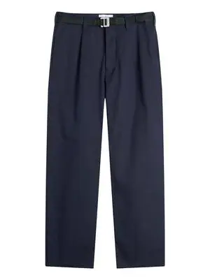 Stone Island Marina Stretch Gabardine Pleated Trousers - Navy Blue