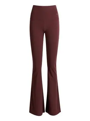 Nike Zenvy High Waisted Flared Pant - Burgundy Crush/black