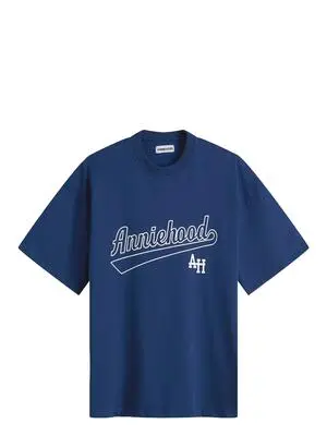 ANNIE HOOD Baseball T-shirt - Navy