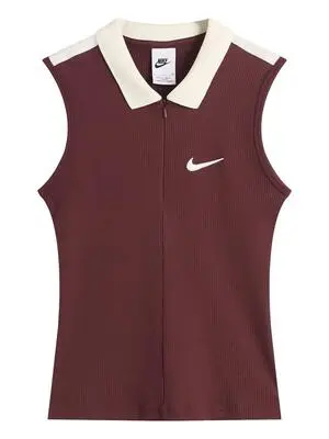 Nike Sports Fitted Tank - Burgundy Crush/sail