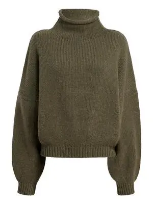 Khaite Cashmere Jersey Pullover - Pine