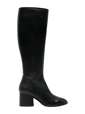 AEYDĒ Ariana Nappa-Leather Block-Heel Boots