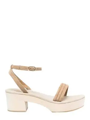 ANNE THOMAS Ankle-strap Platform Sandals - Neutrals