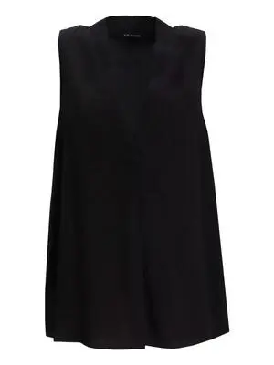 Armani Exchange V-neck Sleeveless Top - Black
