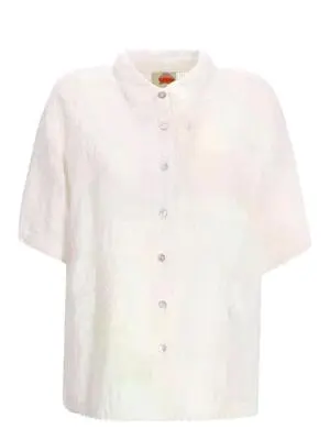 Farm Rio Embroidered Floral Cotton Shirt - White
