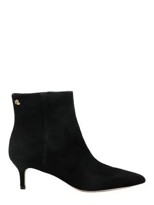 Ralph Lauren 45mm Suede Ankle Boots - Black