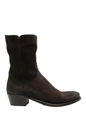 PANTANETTI Suede Cowboy Boots - Brown