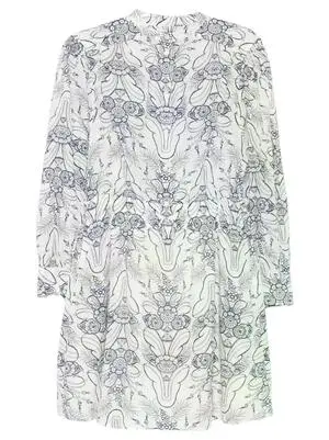 Marc O'polo Floral-pattern Mini Dress - White
