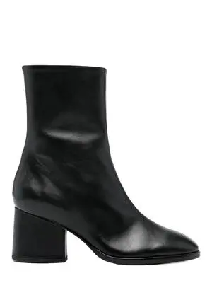 AeydĒ 65mm Leather Ankle Boots - Black