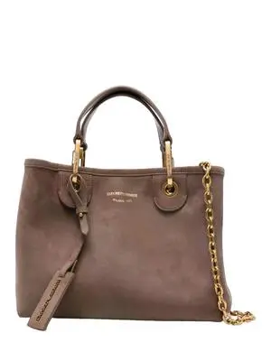 Emporio Armani Double-handle Chain-strap Tote Bag - Neutrals