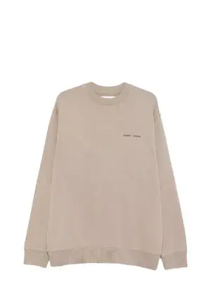 SAMSOE SAMSOE Crew-neck Logo Sweatshirt - Neutrals