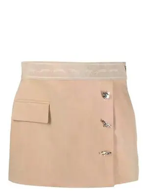 KRIZIA Panther-print Waistband Skort - Neutrals