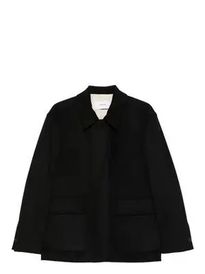 LARDINI Collared Patch-pocket Coat - Black