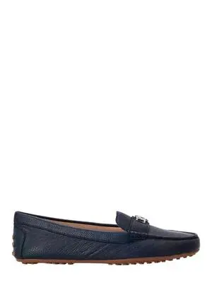 Ralph Lauren Leather-textured Loafers - Blue