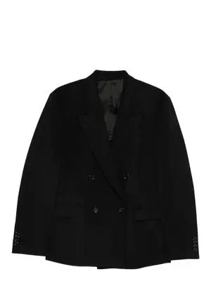 LARDINI Double-breasted Blazer - Black