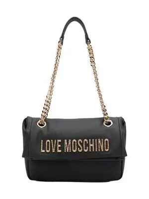 Moschino Logo-lettering Shoulder Bag - Black