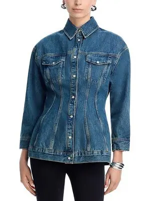 Wardrobe.NYC Denim Contour Jacket - Indigo