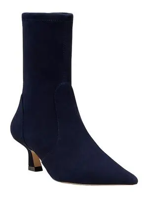 STUART WEITZMAN Vinnie 50 Leather Booties Nice Blue