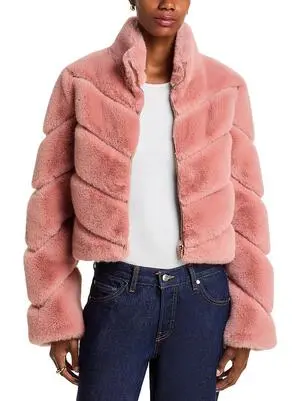 Generation Love Brianna Faux Fur Jacket - Misty Rose