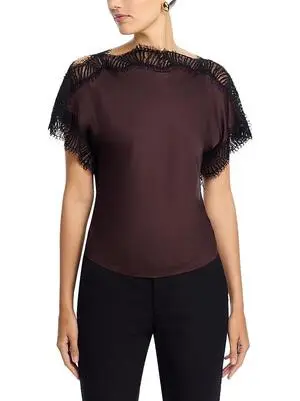 A.L.C. Luna Top - Cocoa/black