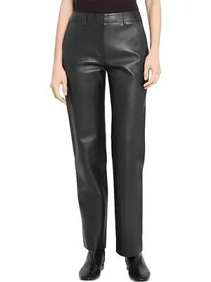 Theory Classic Leather Pants - Black