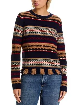 Guest In Residence Striped Crewneck Sweater - Midnight Combo